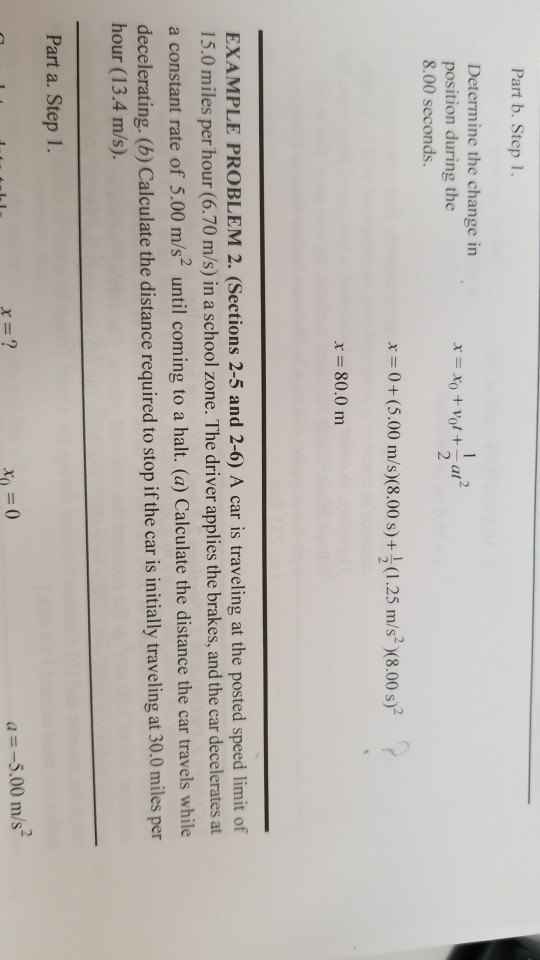 Solved Part b. Step 1 Determine the change in position | Chegg.com