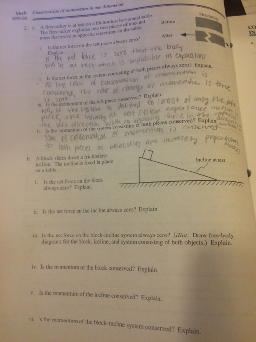 A firecracker is at rest on a frictionless horizontal | Chegg.com