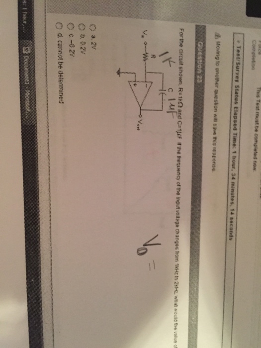 Solved For the circuit shown. R = 1K Ohm and C = 1 mu F If | Chegg.com