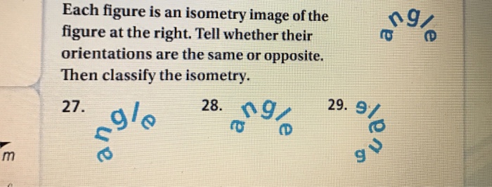 Solved Each figure is an isometry image of the figure at the | Chegg.com