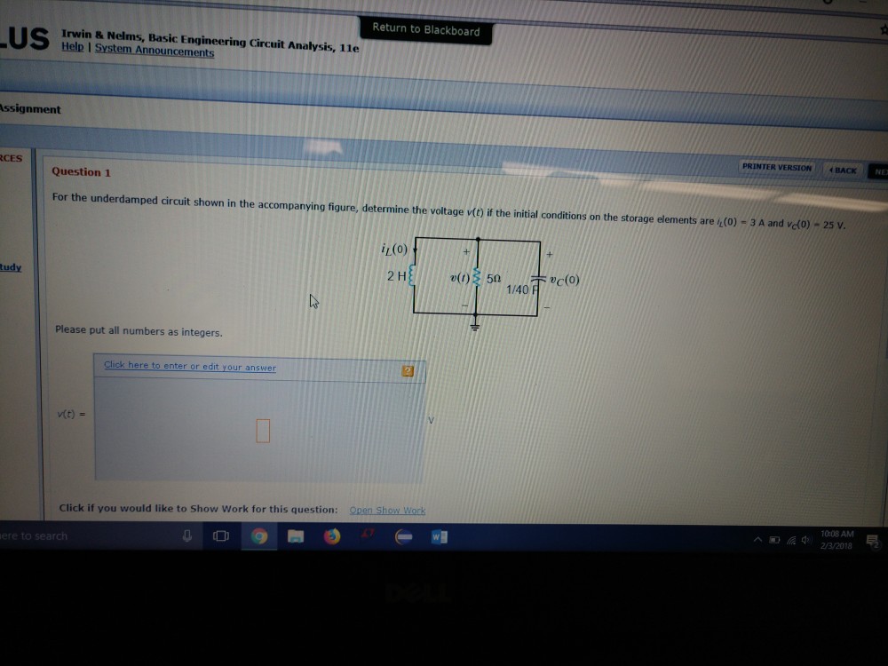 Solved Return to Blackboard Irwin & Nelms, Basic Engineering | Chegg.com Solved Return to Blackboard Irwin & Nelms, Basic Engineering | Chegg.com