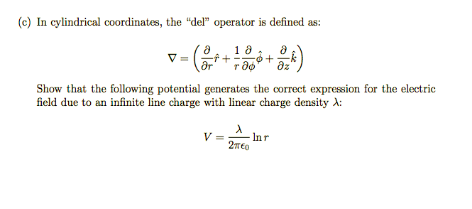 Solved Problem 2 Recall That The Del Operator Is Defined