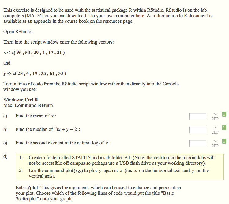 Solved This exercise is designed to be used with the | Chegg.com