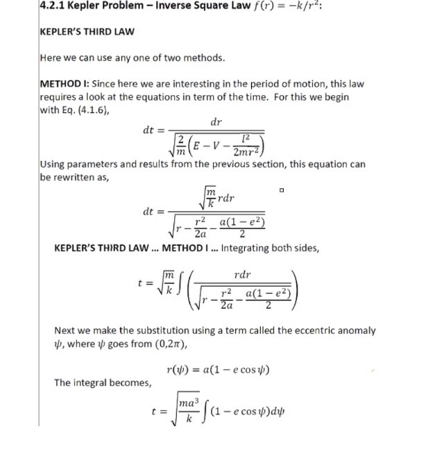 Solved Kepler's third law | Chegg.com