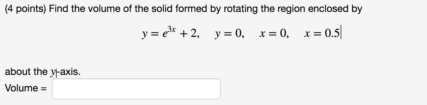 Solved Find the volume of the solid formed by rotating the | Chegg.com