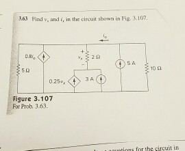 Solved Find V_B and i_r in the circuit shown in Fig. 3.107. | Chegg.com