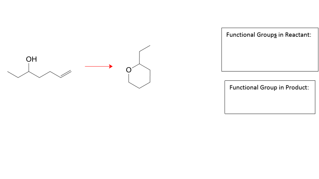 Solved OH Functional Groups in Reactant: Functional Group in | Chegg.com