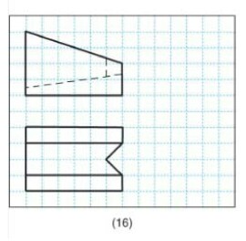 Solved Given the two views of a multiview drawing of an | Chegg.com