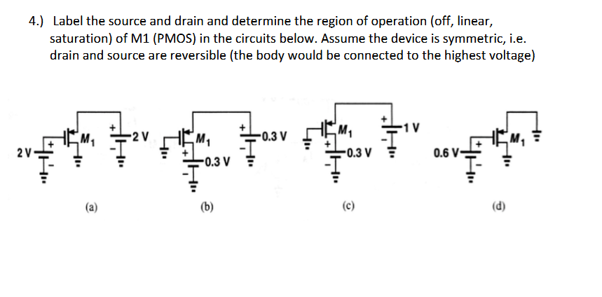 Solved 4 Label The Source And Drain And Determine The