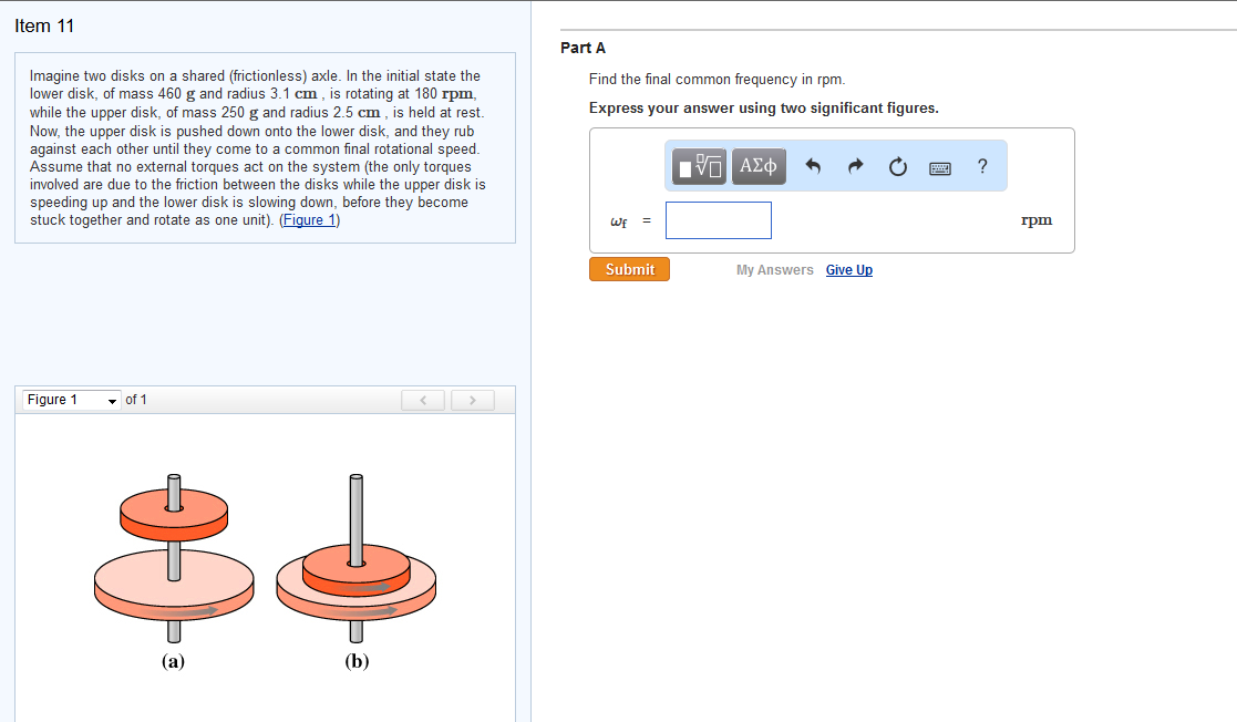 Solved Imagine two disks on a shared (frictionless) axle. In | Chegg.com