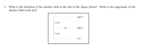 Solved What is. the direction of the electric field at the | Chegg.com