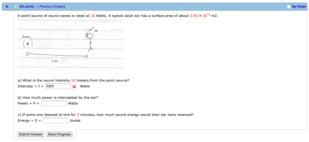 Solved A point source of sound waves is rated at 10 Watts. A | Chegg.com