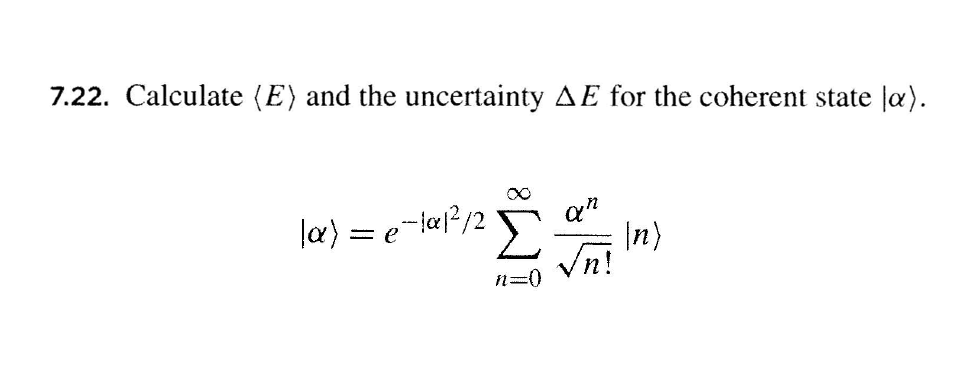 Solved 7.22. Calculate (E)and the uncertainty ?? for the | Chegg.com