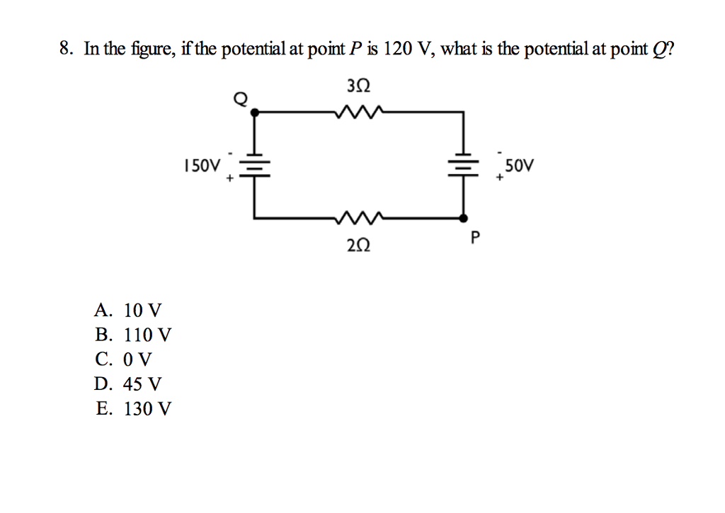 Solved I couldn't understand how to find the potential | Chegg.com
