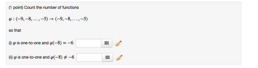 Solved Count the number of functions phi: (-9, -8, ..., -5) | Chegg.com