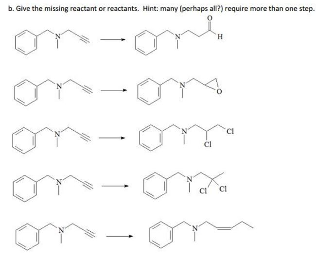 Solved Give the missing reactant or reactants. | Chegg.com