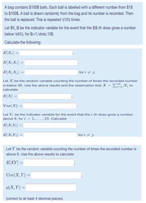 Solved A bag contains $100$ balls. Each ball is labeled with | Chegg.com