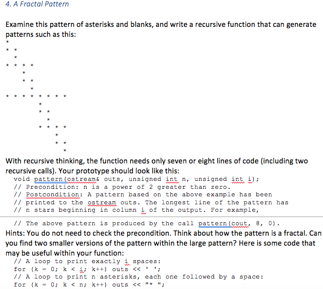 Solved 4. A Fractal Pattern Examine this pattern of | Chegg.com