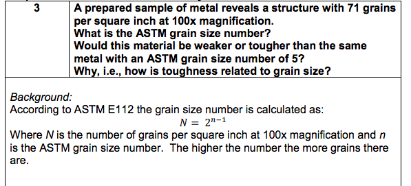 Solved 3A prepared sample of metal reveals a structure with | Chegg.com