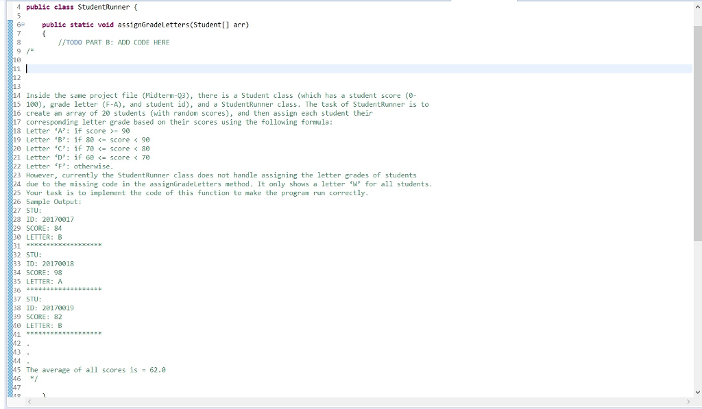 Solved 1- In the main function of StarsRunner.java, create | Chegg.com