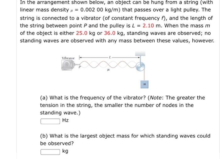 Solved In the arrangement shown below, an object can be hung | Chegg.com