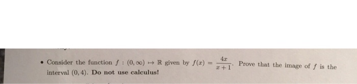 Solved Consider the function f: (0, infinity) rightarrow R | Chegg.com