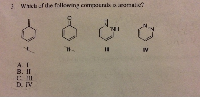 Solved which of the following compounds is aromatic?Please | Chegg.com