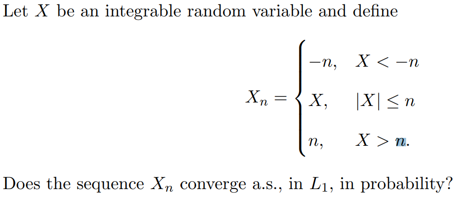 Let X be an integrable random variable and define | Chegg.com