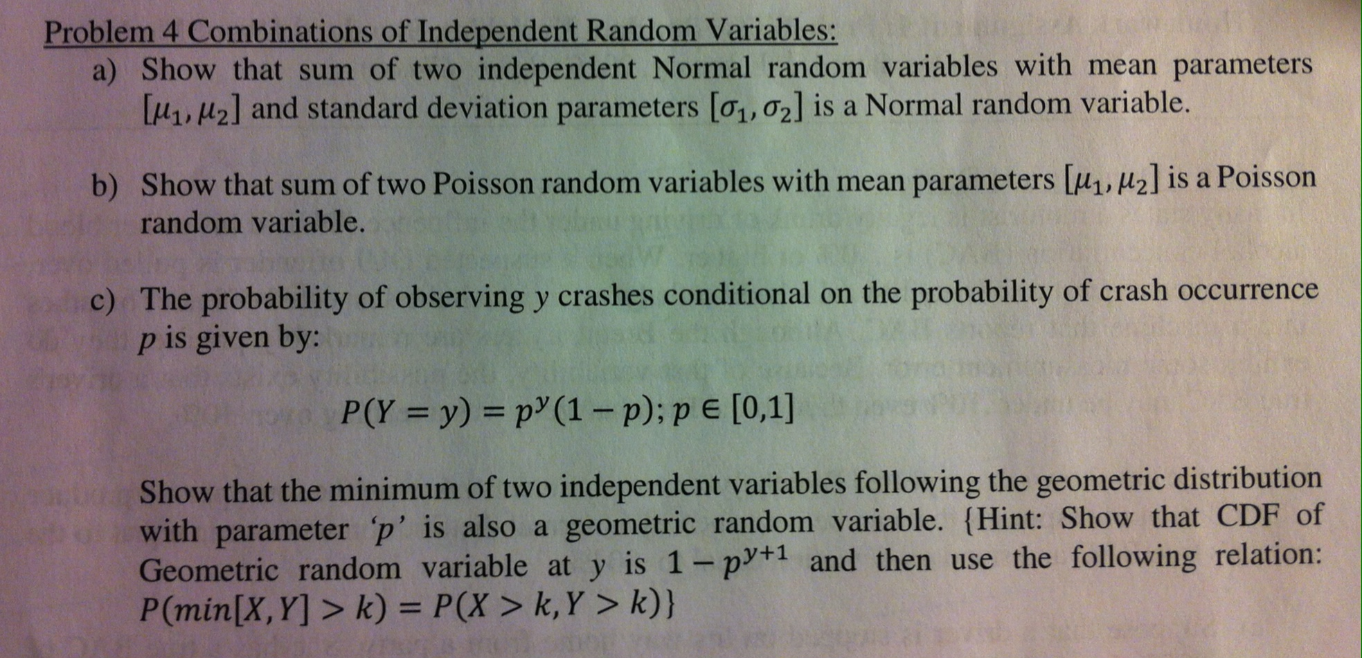 Solved Show That Sum Of Two Independent Normal Random