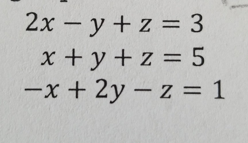 Solved 2x y z 3 2 2 5 Chegg