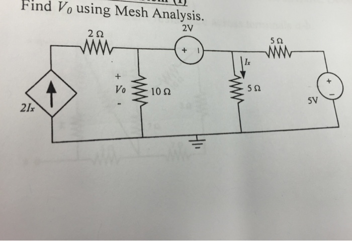 Solved Find V_0 using Mesh Analysis. | Chegg.com