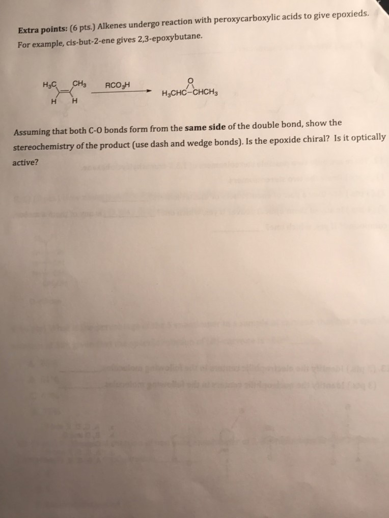 Solved Extra points: (6 pts.) Alkenes undergo reaction with | Chegg.com