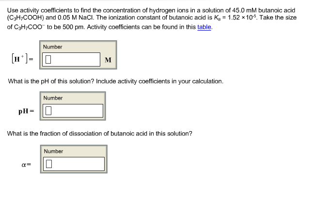 Solved Use activity coefficients to find the concentration | Chegg.com