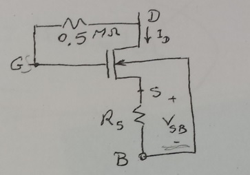 Solved The nMOS transistor in the circuit shown has | Chegg.com
