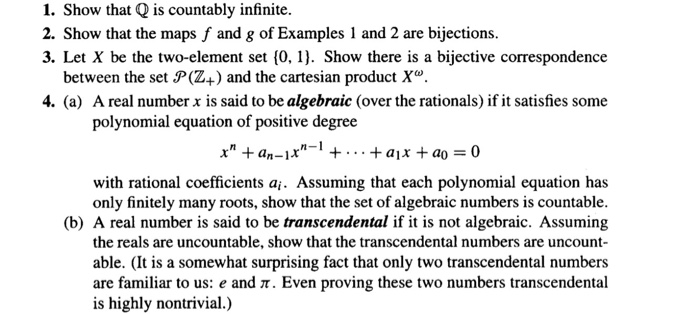 Solved 1. Show that Q is countably infinite. 2. Show that | Chegg.com