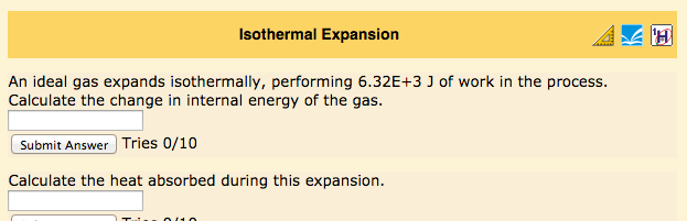 Solved Isothermal Expansion An ideal gas expands | Chegg.com