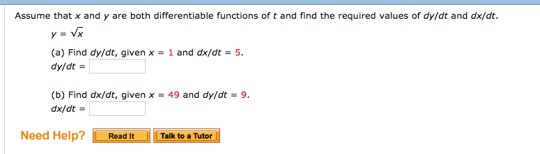 Solved Assume that x and y are both differentiable functions | Chegg.com
