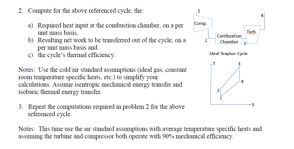Solved Compute for the above referenced cycle, the: a) | Chegg.com