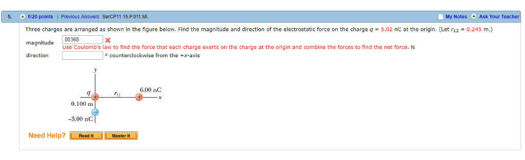 Solved Three charges are arranged as shown in the figure | Chegg.com