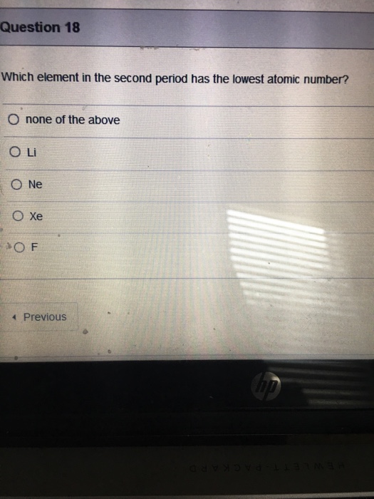 Solved Which element in the second period has the lowest | Chegg.com