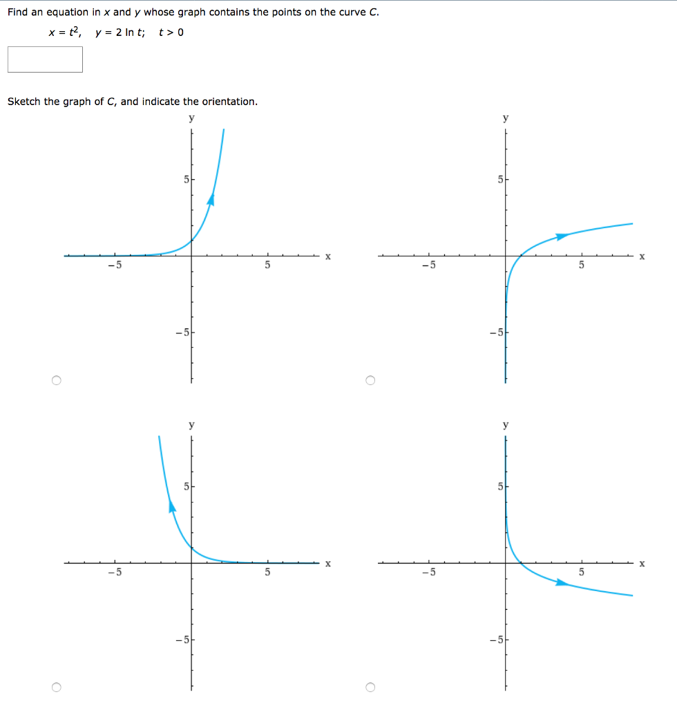 Solved Find an equation in x and y whose graph contains the | Chegg.com