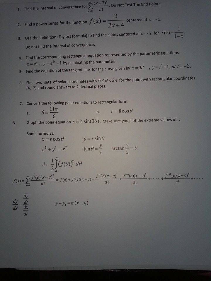 Solved Find the interval of convergence for sigma^infinity_n | Chegg.com