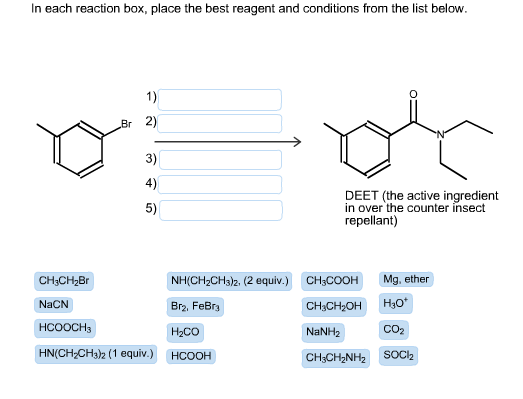 Solved In each reaction box, place the best reagent and | Chegg.com