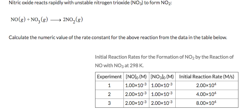 Solved Nitric oxide reacts rapidly with unstable nitrogen | Chegg.com