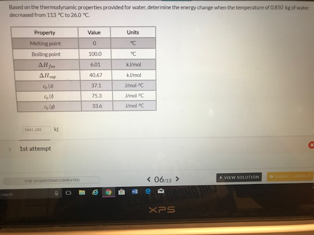 Solved Based on the thermodynamic properties provided for | Chegg.com
