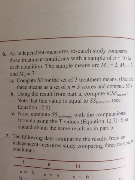 Solved An independent-measures research study compares three | Chegg.com