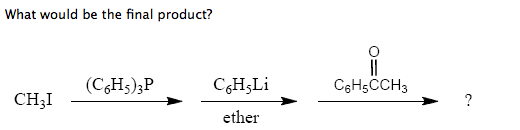 Solved What would be the final product? CH3I (C6H5)3P | Chegg.com