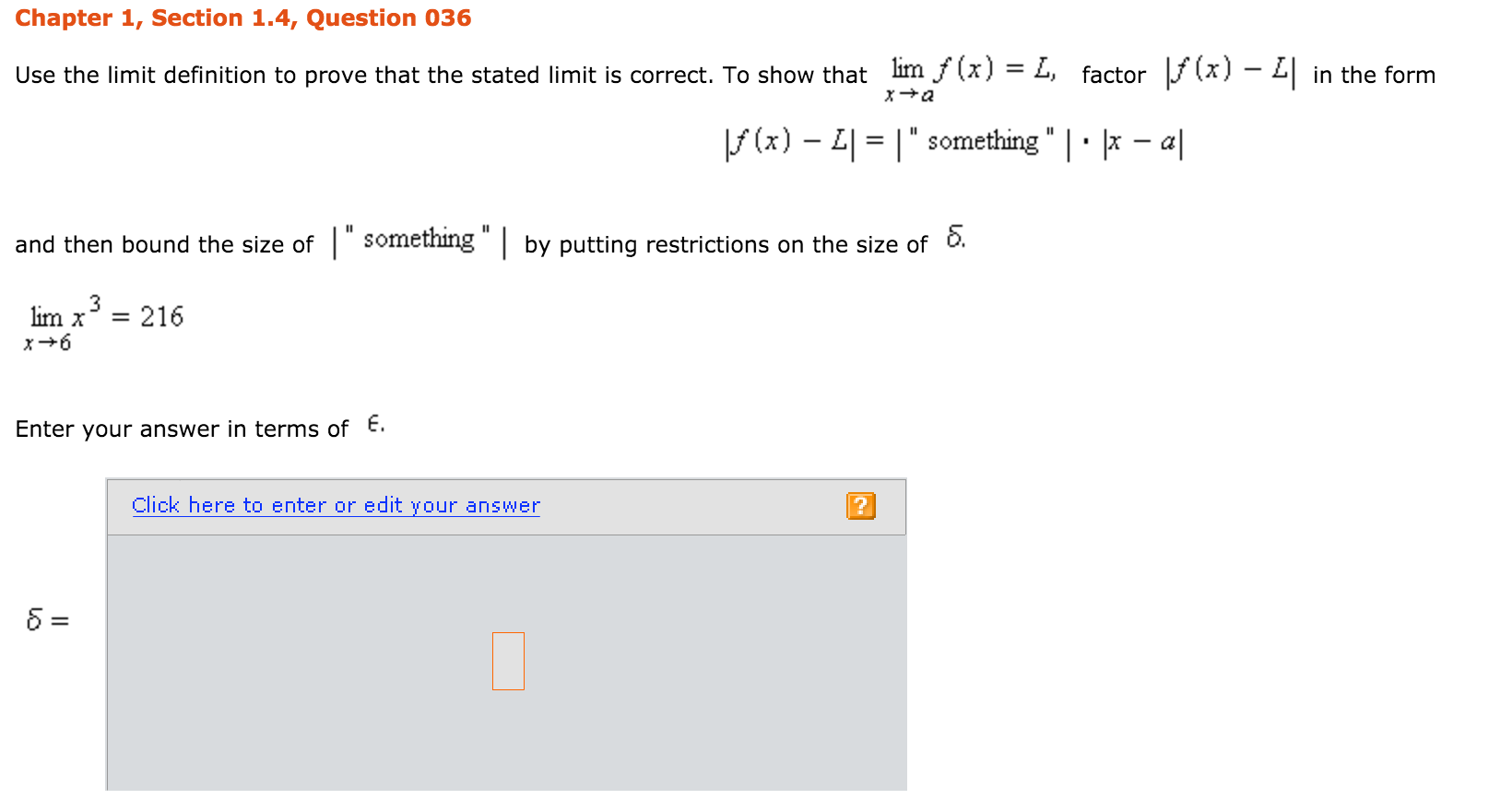 Solved Use the limit definition to prove that the stated | Chegg.com