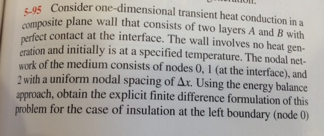 Solved Consider one dimensional transient heat conduction in | Chegg.com