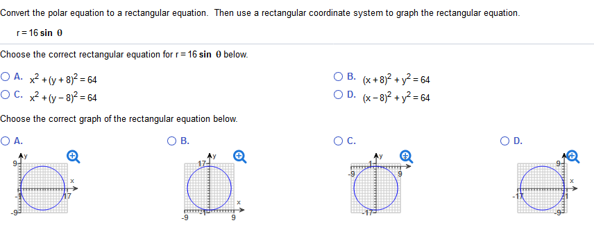 Solved Convert the polar equation to a rectangular equation. | Chegg.com